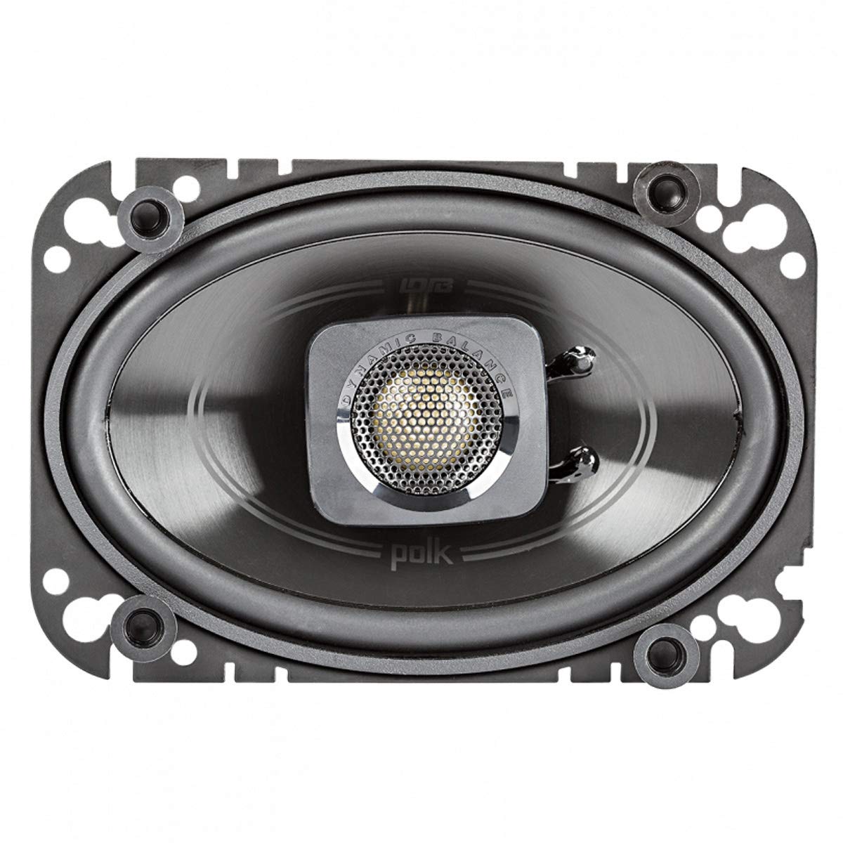 Polk Audio DB462 DB+ Series 4" x 6" Coaxial Speaker for Car & Marine, 2-Way Boat & Car Audio Speaker, 50-22kHz Frequency Response, Polypropylene Woofer Cone & 3/4" Silk Dome Tweeter, Easy Installation