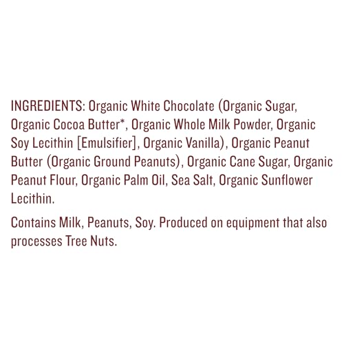 Justin's Organic White Chocolate Peanut Butter Cups, Rainforest Alliance Certified Cocoa, Gluten-free, Responsibly Sourced, 1.4 Ounce (Pack of 12)