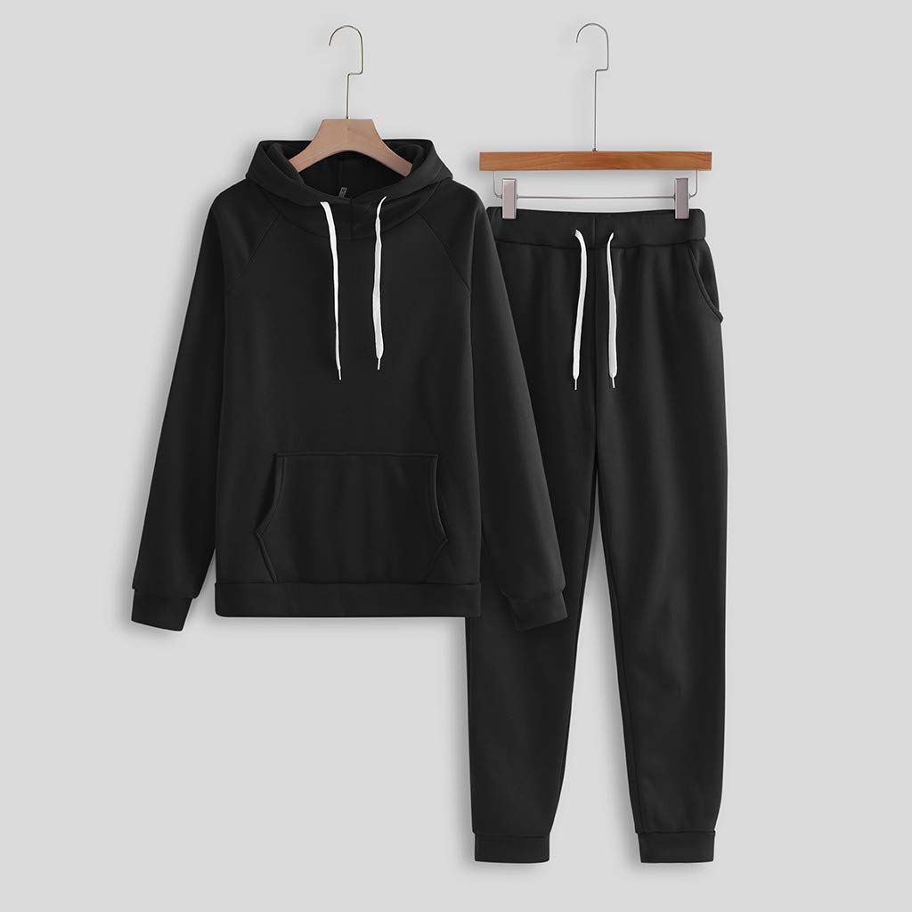 TTBDWiian 2025 Pink Tracksuit for Women 2 Piece Outfits Workout Sets Tracksuit Long Sleeve Hooded Jogger Pant Matching Set