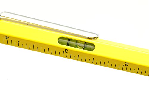 Screwdriver Pen Pocket Multi-Tool By EdgeWorks β Multi-Functional & Sturdy Aluminum DIY Tool, With Screwdriver, Stylus, Bubble Level, Ruler & Phillips Flathead Bit, Unique Gift Idea - Yellow