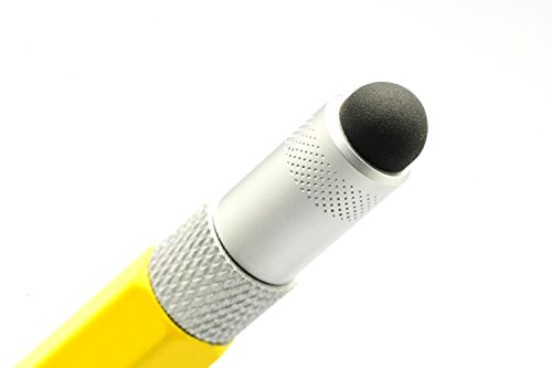 Screwdriver Pen Pocket Multi-Tool By EdgeWorks β Multi-Functional & Sturdy Aluminum DIY Tool, With Screwdriver, Stylus, Bubble Level, Ruler & Phillips Flathead Bit, Unique Gift Idea - Yellow