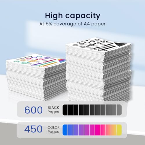 Hookink Remanufactured Ink Cartridge Replacement for Epson 212XL 212 XL T212 Work with Workforce WF-2850 WF-2830 Expression Home XP-4100 XP-4105 Printer 5-Pack (2 Black Yellow Magenta Cyan)