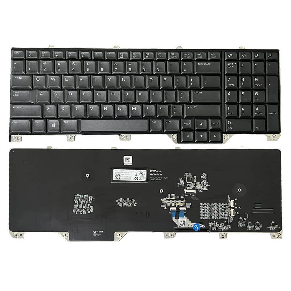 ZAHARA Keyboard with RGB Backlit for Dell Alienware 17 R5 Area 51M PK132F11A01 NSK-EYBBC US