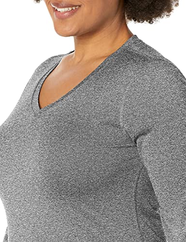 Hanes womens O9309 athletic shirts, Black Heather, Large US