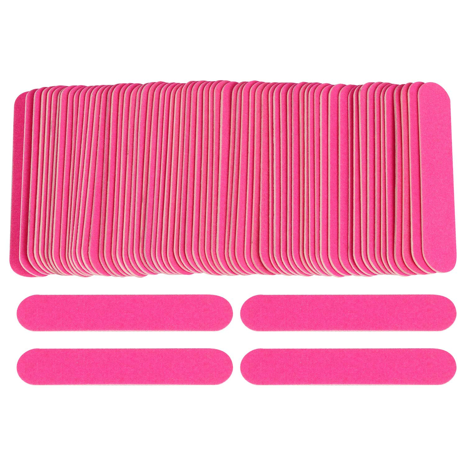 Tbestmax 200 Disposable Mini Nail File Bulk 3.4 inch Double Sided Emery Boards for Fingernail Tools 150 Grit