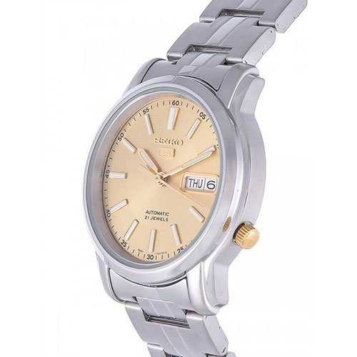 SEIKO Automatic Champagne Dial Stainless Steel Men's Watch SNKL81