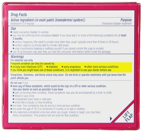 Oxytrol for Women Overactive Bladder Transdermal Patch, 8 Count