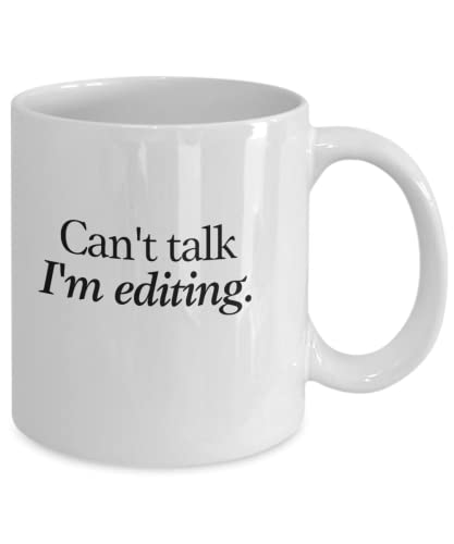 Can't Talk I'm Editing Photographer Coffee Mug, Photographer Mug, Photography Lover Cup, Sarcasm Funny Unique Gifts for Photography Lover