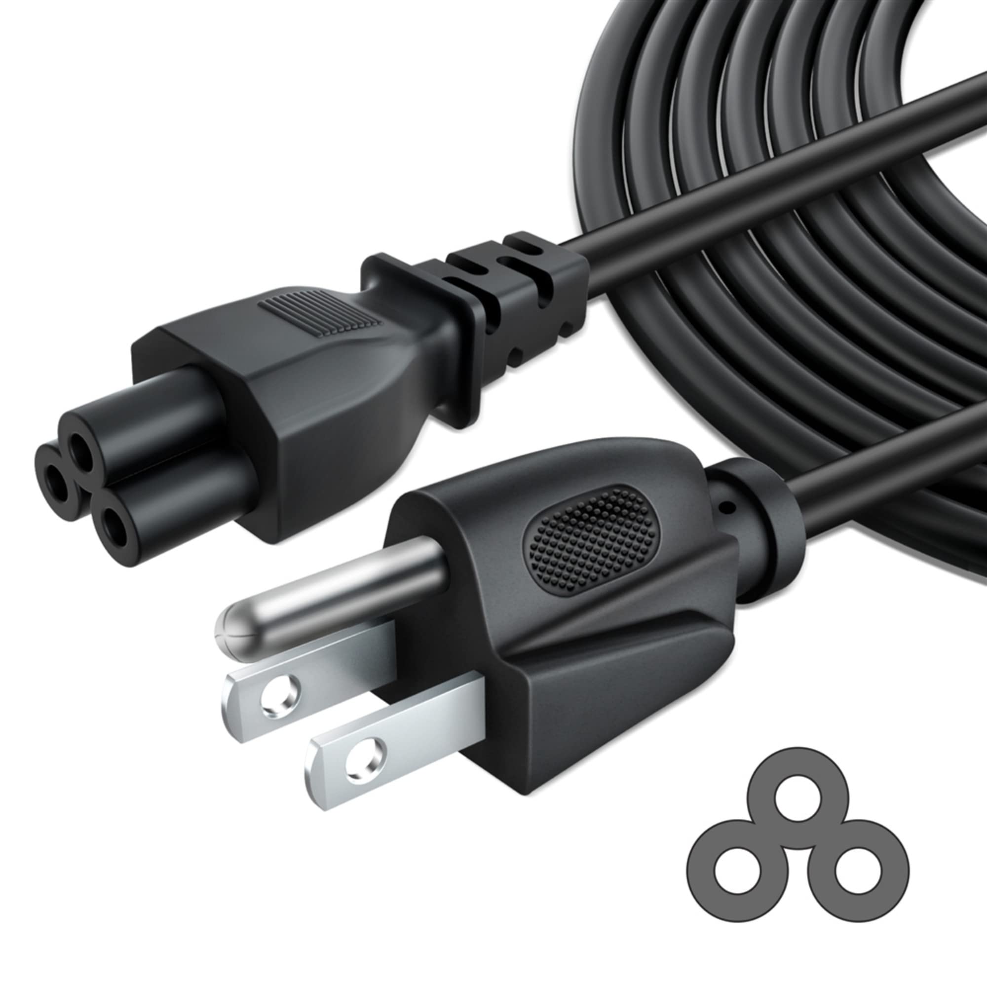 PKPOWER 5ft AC Power Cord for Epson Workforce WF-2850 All-in-One Printer 3-Prong