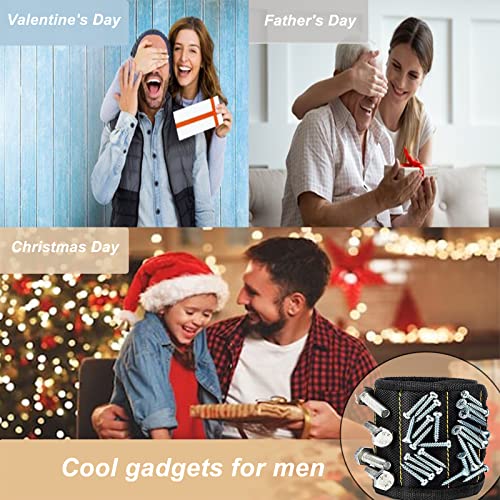 Magnetic Wristband for Holding Screws,Nails, Drilling Bits,Magnetic Wrist Tool Holder Belts with Strong Magnets, Cool Gadgets for Men, women, DIY Handyman ,Dad, husband, Boyfriend, Carpenter
