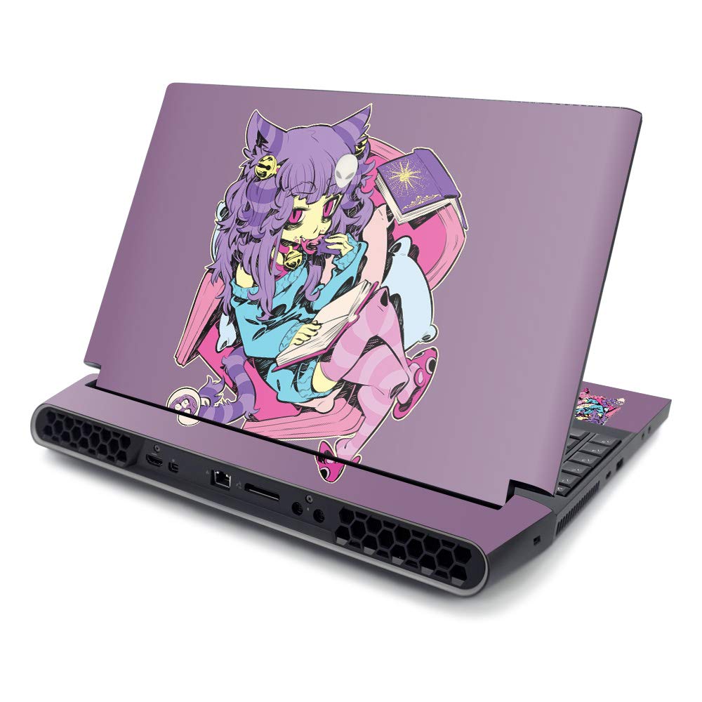 MightySkins Skin Compatible with Alienware Area-51M 17" (2019) - Feline Girl | Protective, Durable, and Unique Vinyl Decal wrap Cover | Easy to Apply, Remove, and Change Styles | Made in The USA