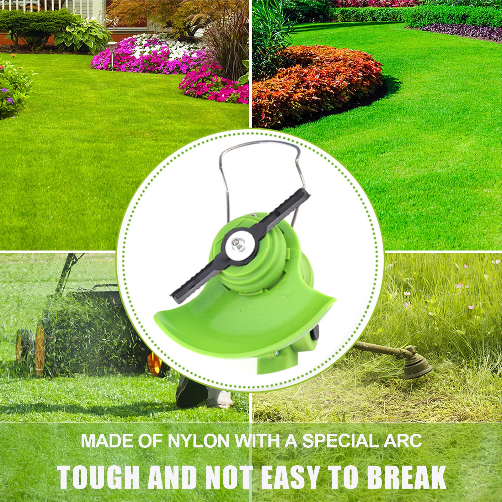 30 Pieces Grass Trimmer Head Replacement Plastic Cutter Blades Lawn Mower Blades Plastic Weed Wacker Head Blades for Garden Electric Cordless Grass Trimmer Strimmer Tool Replacement Parts…