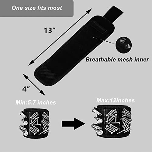 Magnetic Wristband for Holding Screws,Nails, Drilling Bits,Magnetic Wrist Tool Holder Belts with Strong Magnets, Cool Gadgets for Men, women, DIY Handyman ,Dad, husband, Boyfriend, Carpenter
