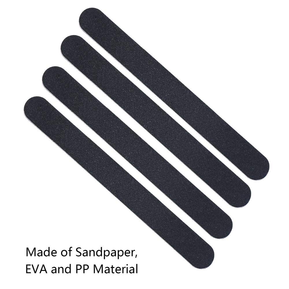 12Pack IFUNSON Professional Nail File Double Sided 120/180 Grit, Emery Board Manicure Pedicure Tool Black