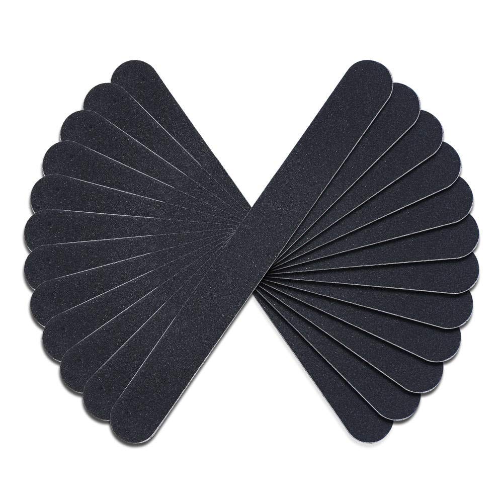 12Pack IFUNSON Professional Nail File Double Sided 120/180 Grit, Emery Board Manicure Pedicure Tool Black