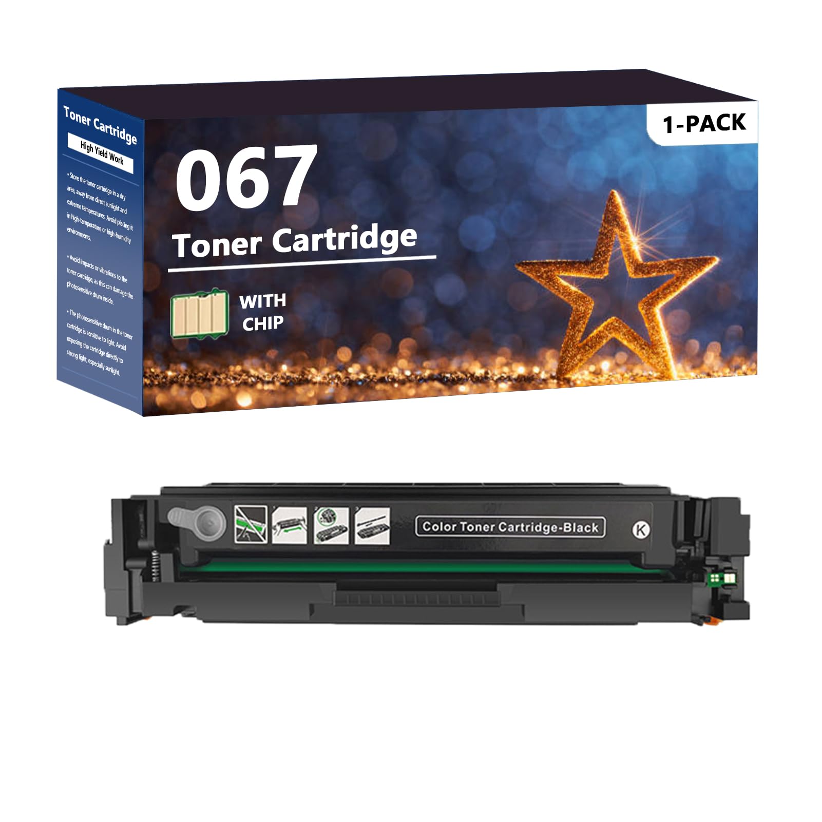 067 067H Toner Cartridges Set Compatible for Canon ImageCLASS LBP633Cdw LBP632Cdw MF653Cdw MF654Cdw MF656Cdw Printers, Replacement for Canon CRG 067 H Toner, 1 Black