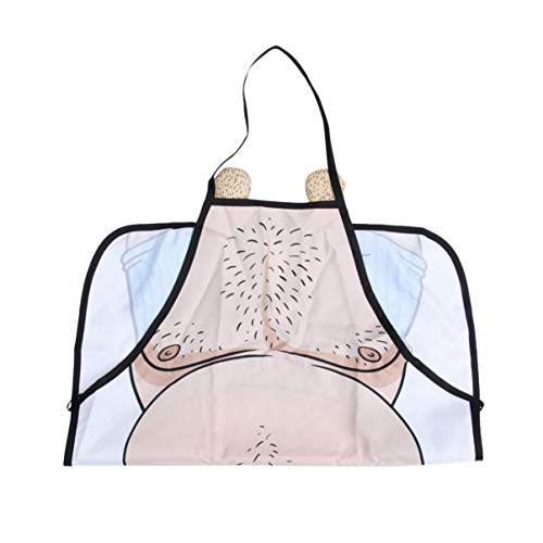 Toyvian Stupid Stuff Kitchen Apron Funny Aprons Cooking Kitchen Chef Cooking Apron Men Grilling Aprons White Belly BBQ Apron Funny Gag Gifts for Christmas Party Useless Gifts Mens Apron Cooking