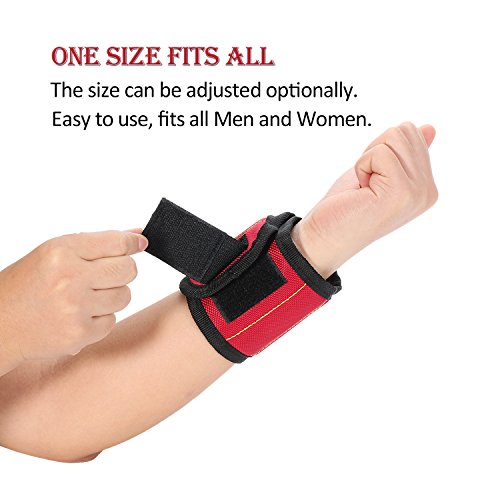 Magnetic Wristband with Strong Magnets for Holding Screws, Nails, Drill Bits - Best Unique Christmas Gift for Men, DIY Handyman, Father/Dad, Husband, Boyfriend, Him, Women