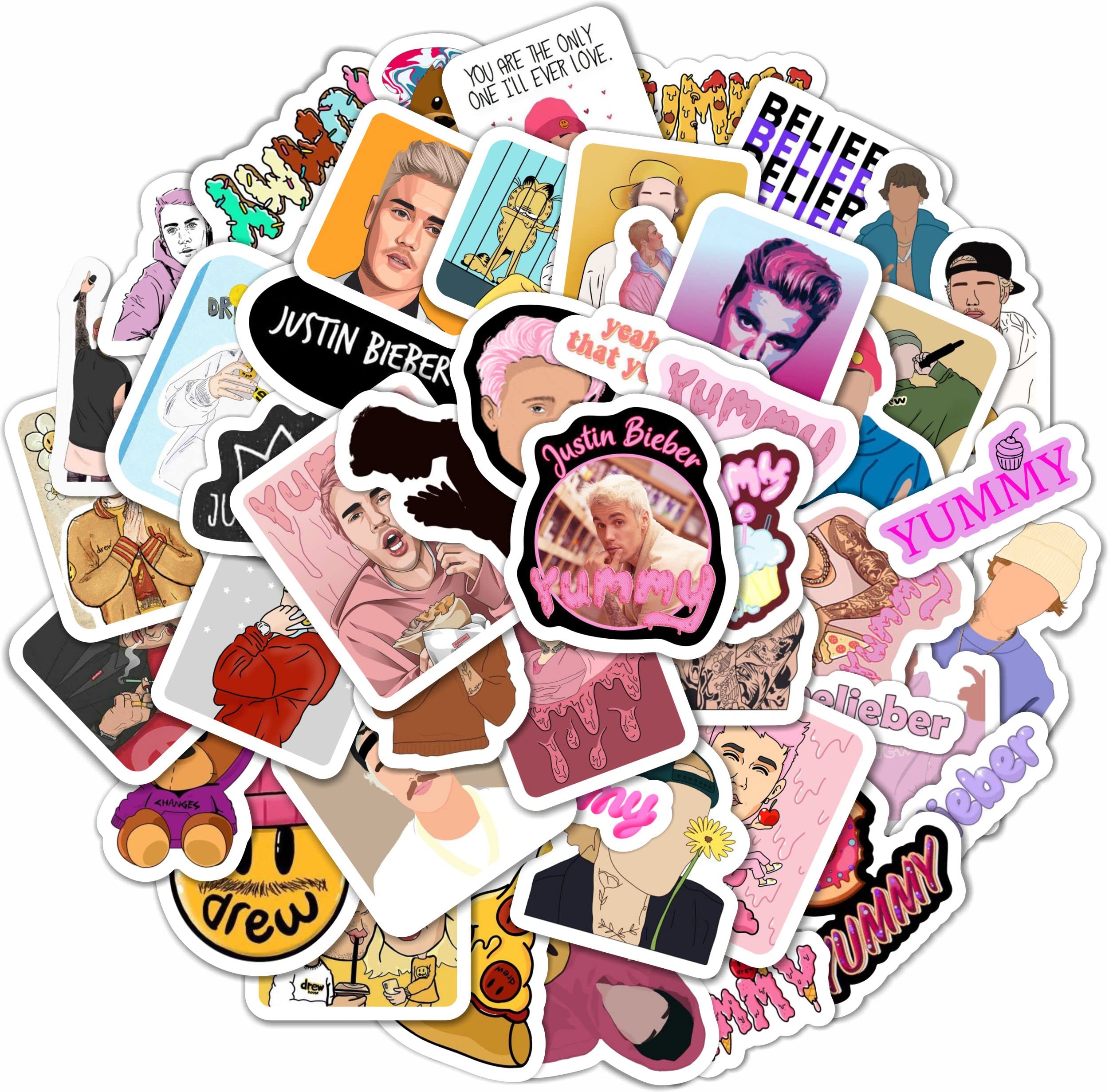 BulbaCraft Pop Singer Stickers - 110pcs R&B Singer Stickers for Teens & Laptops