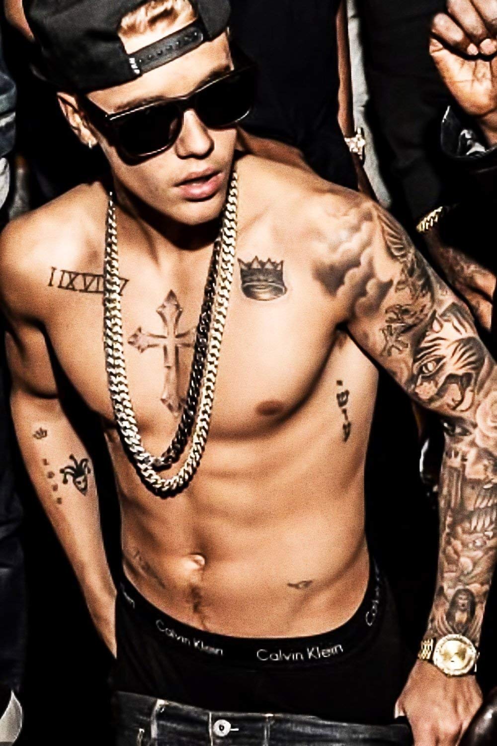 achiever world posterTST INNOPRINT CO Justin Bieber Tattoo Shirtless Poster 12x12
