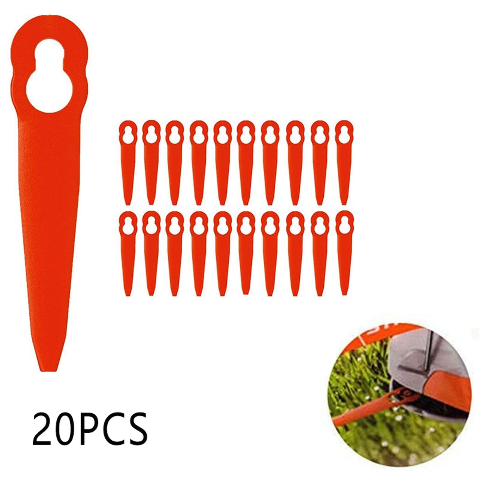 DAGIJIRD 20pcs Plastic Blades Replacement Parts for STIHL FSA 45 Cordless Strimmer Grass Trimmer Head Blades Grass Cutter Blades