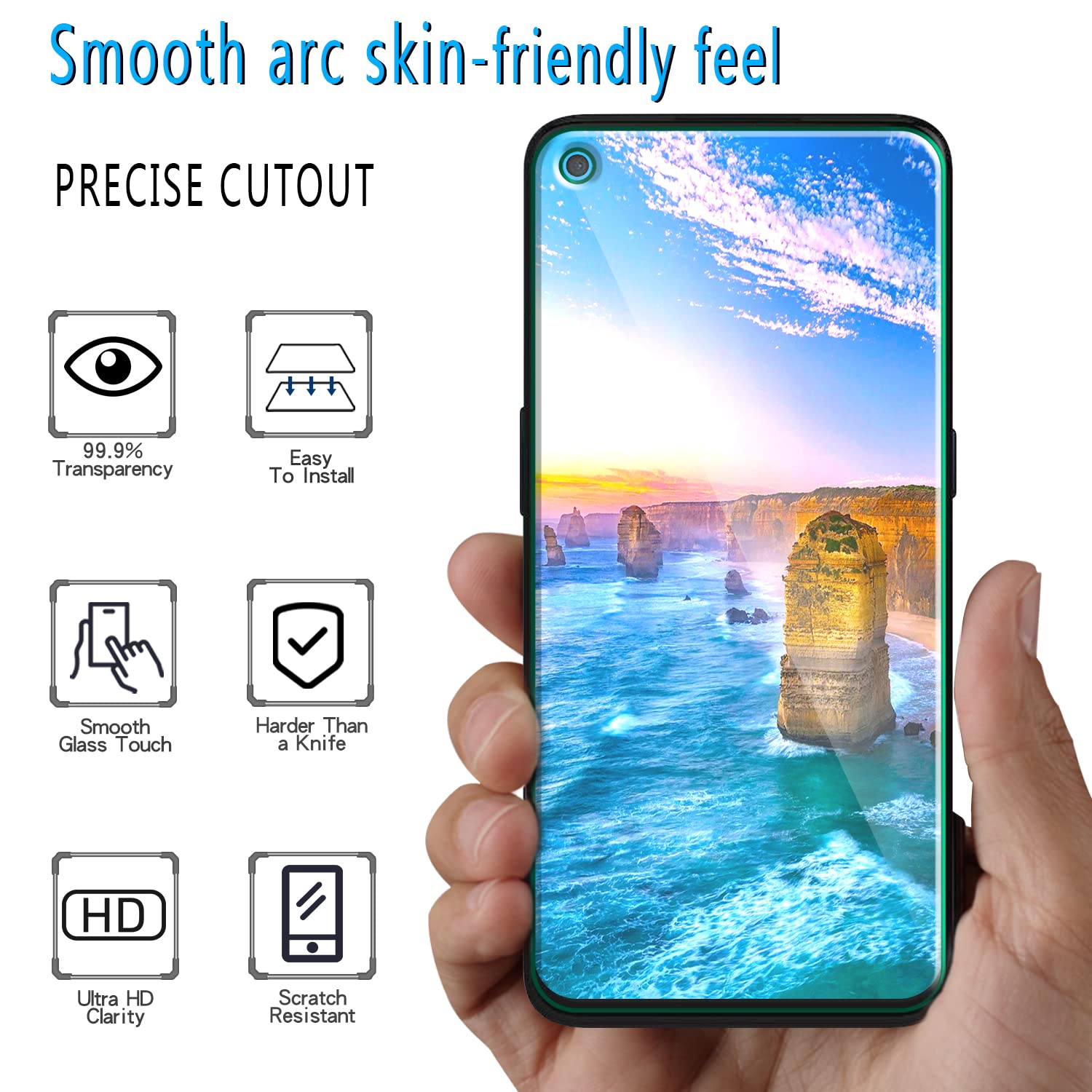 Slanku [3-PACK] For OnePlus Nord N10 5G Screen Protector Tempered Glass, Anti-Scratch, No-Bubbles, Easy installation, Case Friendly