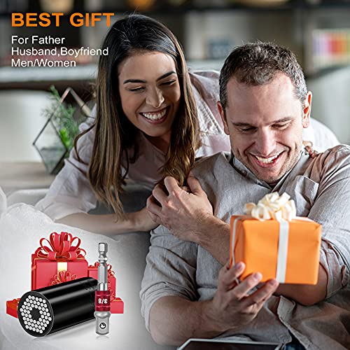 KIWOEN Universal Socket Tools Gifts for Men, Socket Set Grip (7-19mm) Multi-Function Power Drill Adapter,Christmas Gifts Cool Stuff Gadgets for Dad/Father,Boyfriend,Husband,DIY Handyman,Him,Wome