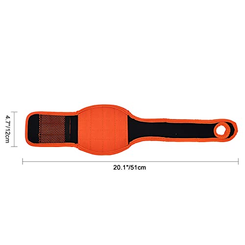 Magnetic Wristband for Holding Screws, 16 Strong Magnets Tools Belt Holder for Holding Screws, Drill Cool Gadgets Gifts for Men Dad Husband DIY Handyman (Orange)