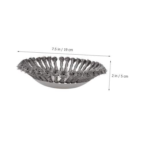 HANABASS 1 Set 8 Wire Wheel Weeding Grass Trimmer Head Wire Grinder Brush Head Corded Lawn Mower Weeding Cutter Trimmer Head White to Rotate Carbon Steel Wire Wired Thread Cutting