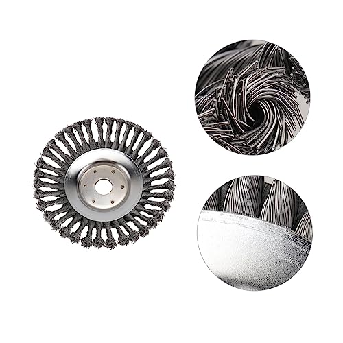 HANABASS 1 Set 8 Wire Wheel Weeding Grass Trimmer Head Wire Grinder Brush Head Corded Lawn Mower Weeding Cutter Trimmer Head White to Rotate Carbon Steel Wire Wired Thread Cutting