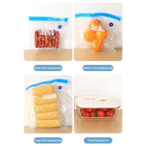 21 Pieces Vacuum Sealer for Jars, Handheld Vacuum Containers with Multiple Nozzles Electric Canner Kit for Wide Mouth Jar for Vacuum Sealer Food Storage