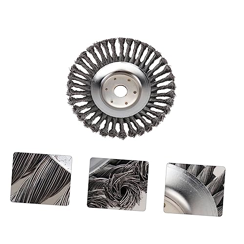 HANABASS 1 Set 8 Wire Wheel Weeding Grass Trimmer Head Wire Grinder Brush Head Corded Lawn Mower Weeding Cutter Trimmer Head White to Rotate Carbon Steel Wire Wired Thread Cutting