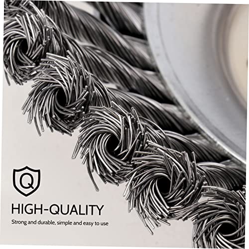 HANABASS 1 Set 8 Wire Wheel Weeding Grass Trimmer Head Wire Grinder Brush Head Corded Lawn Mower Weeding Cutter Trimmer Head White to Rotate Carbon Steel Wire Wired Thread Cutting
