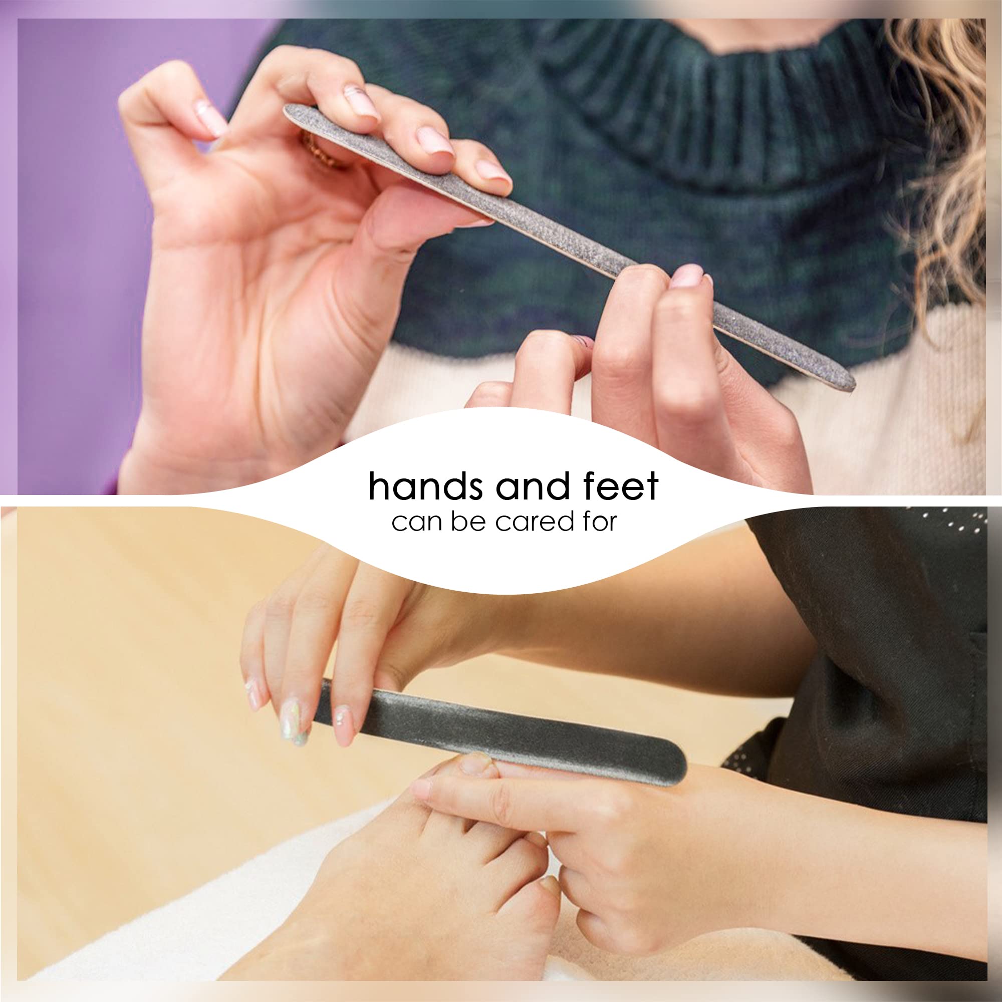 Canvalite Nail File Thin Emery Boards for Nails 100/180 Grit Nail Files for Natural Nails Manicure Pedicure Tool for Home and Salon Use 12PCS