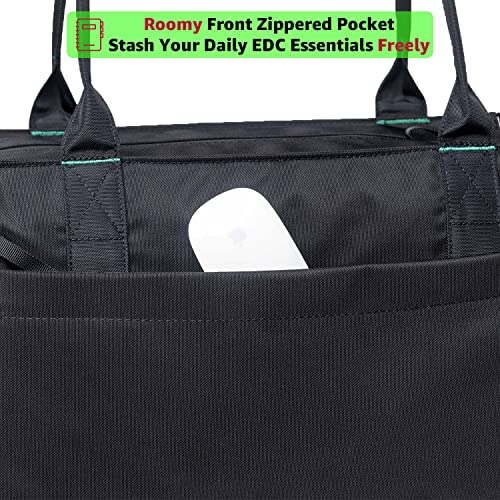 ECOMANNER Large Tote Bag for Women Work Teacher Heavy Duty Womens Travel Tote Handbags for Laptop (Black, Large)