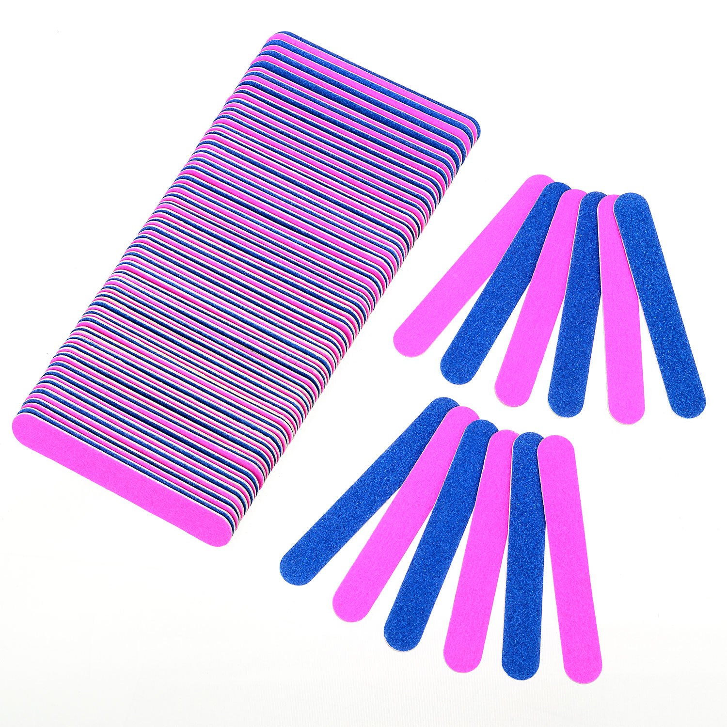 100 Pieces Emery Boards for Nails Disposable Nail Files Double Sided Manicure Tools (3 inch)