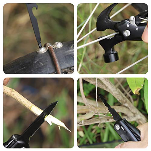 Gift for Men Dad Husband Brother Boyfriend Boys, Hammer Multi-Tool, Personalized Men Gift for Christmas Present Stocking Stuffer, Cool Birthday Gift Idea for Men Adult Son,12-in-1 Hammer Multitool