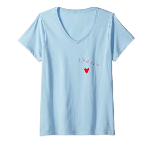 Womens I Love You V-Neck T-Shirt