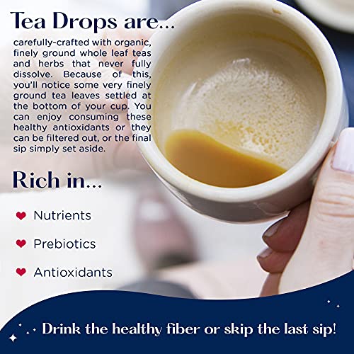 Tea Drops Lightly Sweetened Organic Tea Bulk Box | Matcha Green Tea | Iced or Hot Bagless Instant Tea Beverages Gift Set | Includes Premium Organic Japanese Matcha Powder | 10 Drops per Box