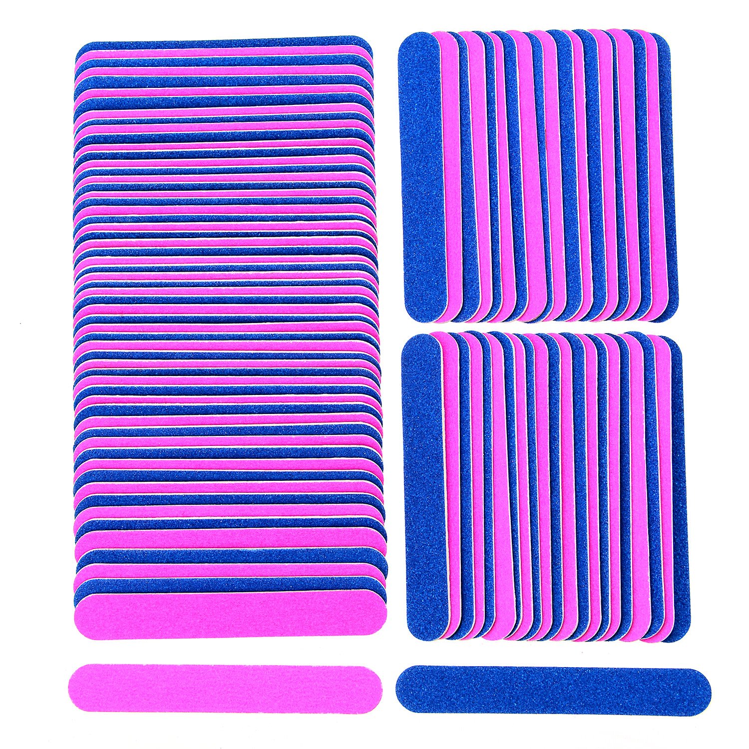 100 Pieces Emery Boards for Nails Disposable Nail Files Double Sided Manicure Tools (3 inch)