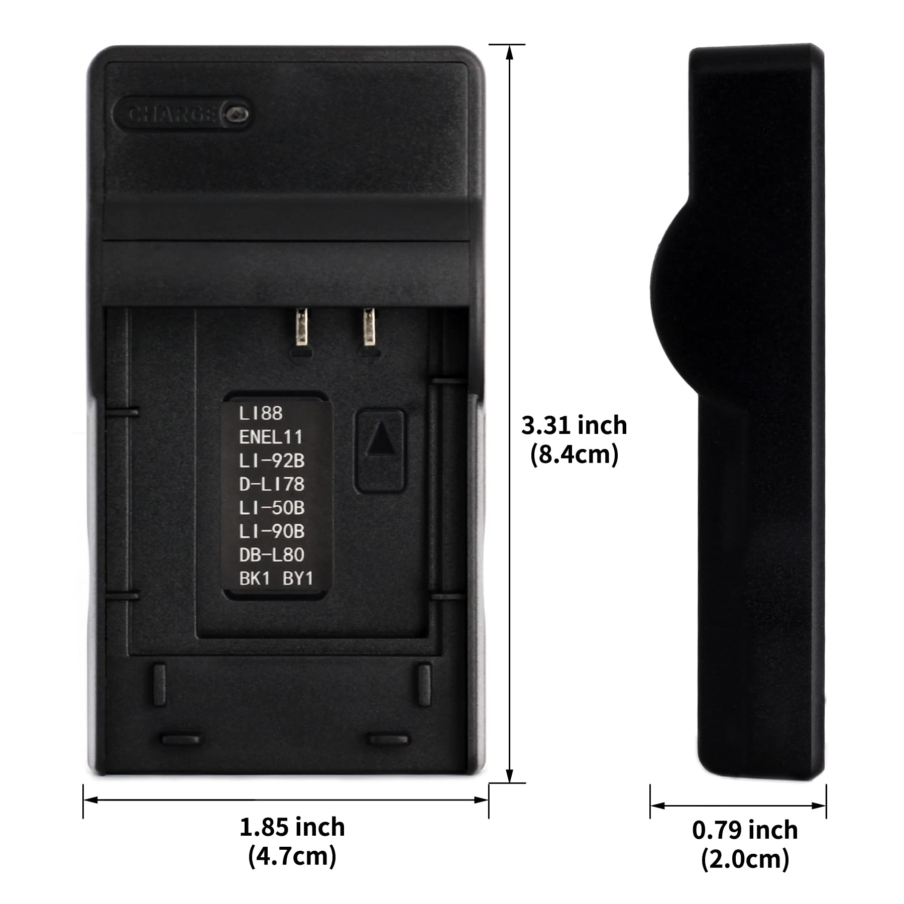 DB-L80 USB Charger for Sanyo Xacti DMX-CG10, DMX-CG11, DMX-CS1, DMX-GH1, VPC-CG10, VPC-CG100, VPC-CG20, VPC-CG21, VPC-CG88, VPC-CS1, VPC-GH1, VPC-GH2, VPC-GH3, VPC-GH4, VPC-PD1 Camera and More