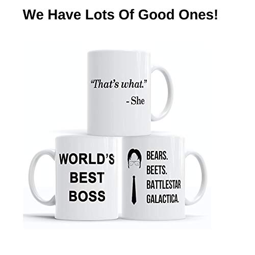 Vivid Ventures Prison Mike Beer Glass - The Office Merchandise | Funny Mug for Men and Women - Michael Scott Beer Glass