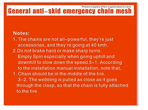 Snow Chains Anti Slip Snow Chains Emergency Anti-Skid Snow Mud Tire Chains for Cars/SUV/ATV/Trucks, Adjustable 10pcs Car Security Chains with Free Snow Shovel and Gloves