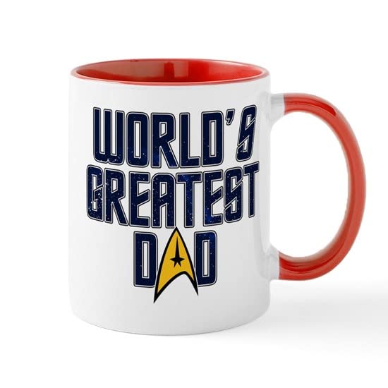 CafePress Star Trek World's Greatest Dad Mug Ceramic Coffee Mug, Tea Cup 11 oz