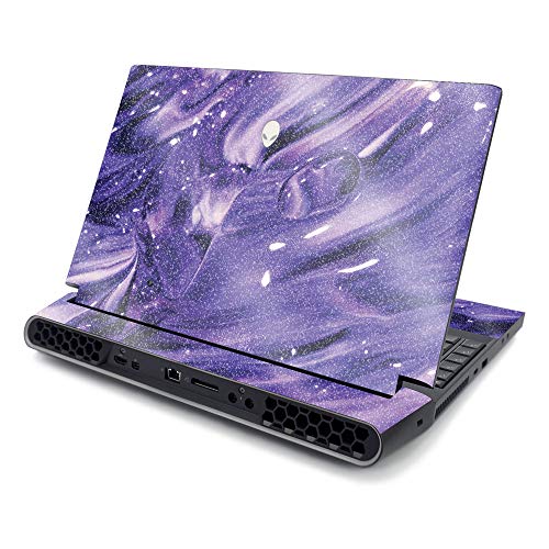 MightySkins Glossy Glitter Skin Compatible With Alienware Area-51M 17" (2019) - Purple Wash | Protective, Durable High-Gloss Glitter Finish | Easy to Apply, Remove, and Change Styles | Made in The USA