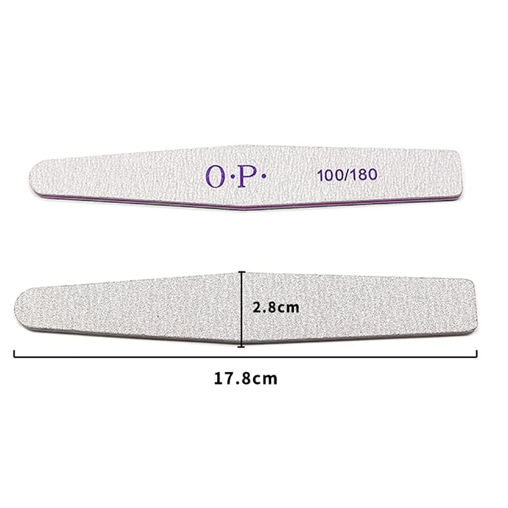 10 Pcs Emery Board Nail Files Double Sided Fingernail Files Professional Grit Natural Nails File Manicure Pedicure Tools for Salon Home Use