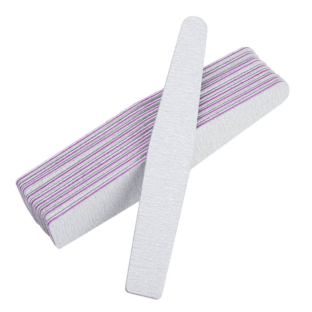 10 Pcs Emery Board Nail Files Double Sided Fingernail Files Professional Grit Natural Nails File Manicure Pedicure Tools for Salon Home Use