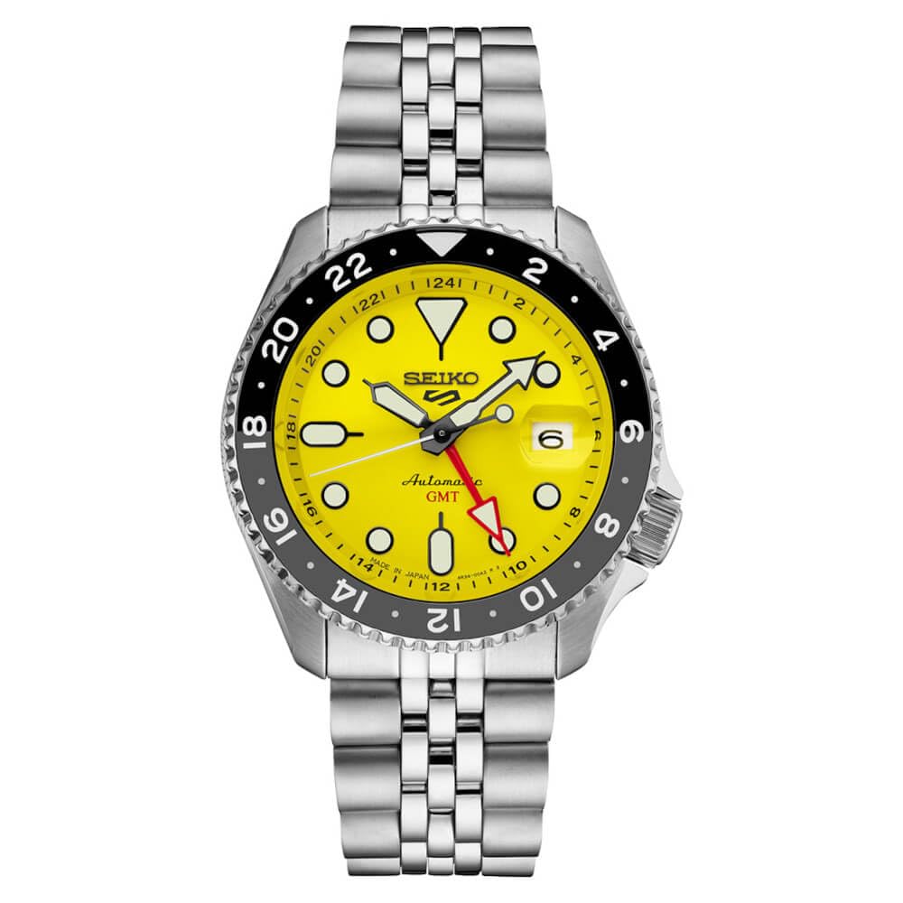 SEIKO SSK017J1,Men Sports,GMT,Mechanical,Automatic,Stainless,Silver Tone,WR,SSK017
