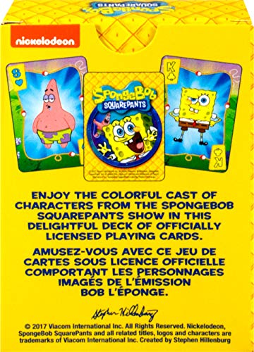 AQUARIUS SpongeBob Playing Cards - SpongeBob SquarePants Themed Deck of Cards for Your Favorite Card Games - Officially Licensed SpongeBob Merchandise & Collectibles