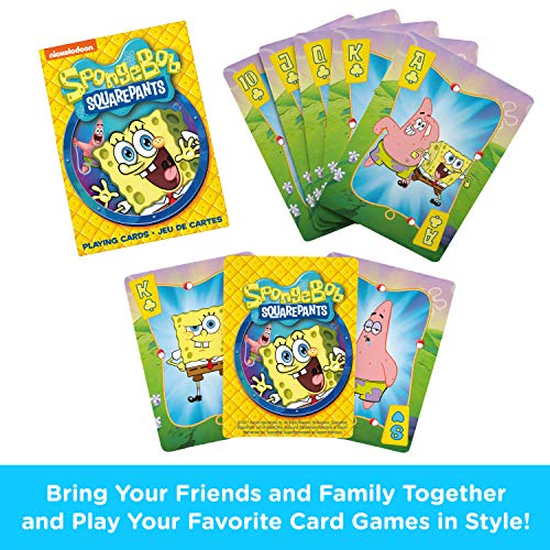 AQUARIUS SpongeBob Playing Cards - SpongeBob SquarePants Themed Deck of Cards for Your Favorite Card Games - Officially Licensed SpongeBob Merchandise & Collectibles